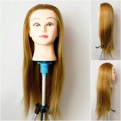Kuaför Eğitim Mankeni Çalışma Kafası - Kaliteli Sentetik Kanekalon